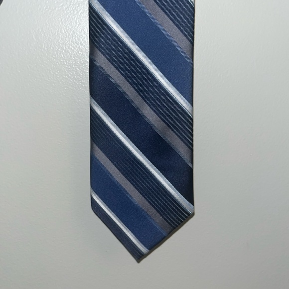 George | Accessories | George Mens Contemporary Striped Blue Tie | Poshmark